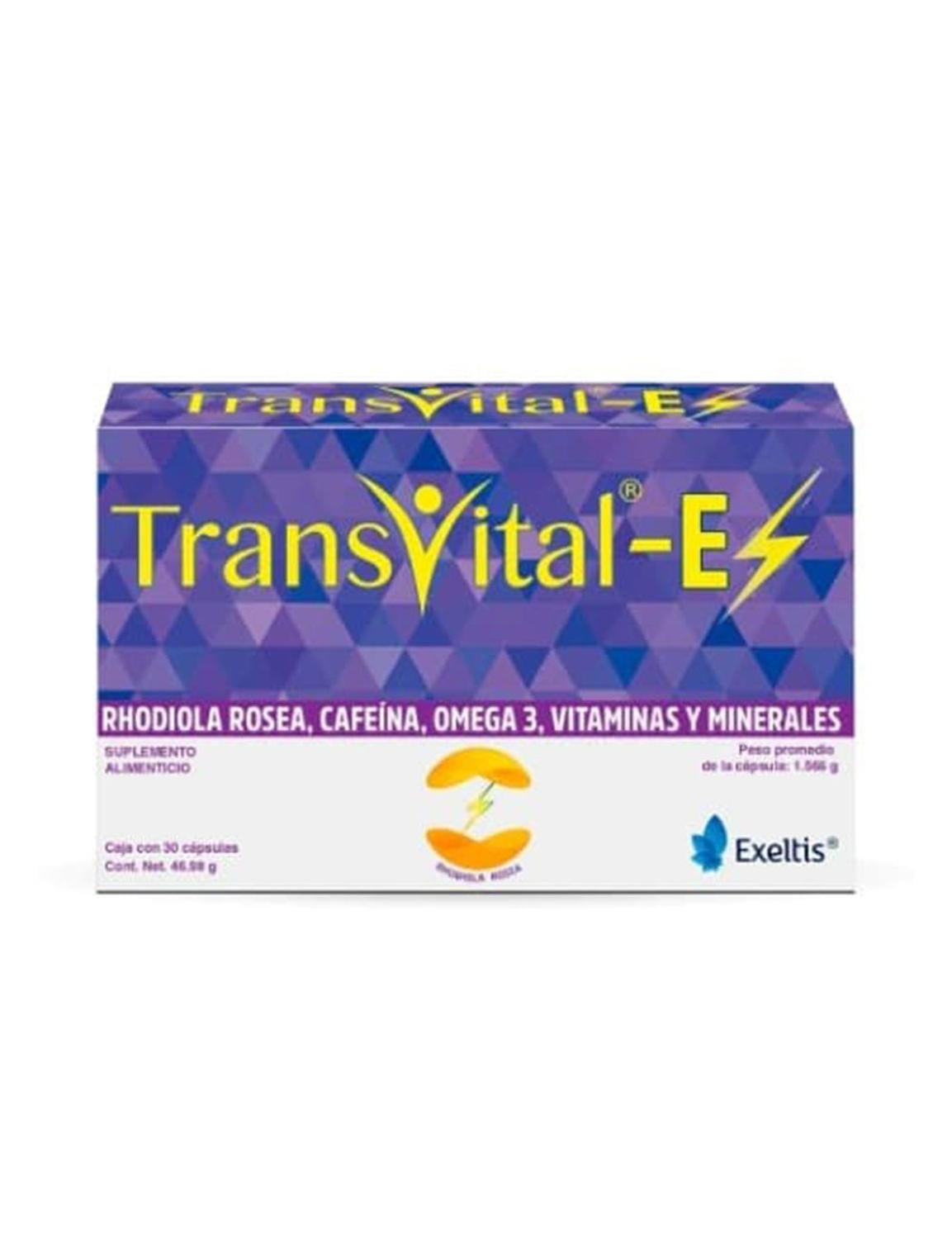 Transvital-E Suplemento Alimenticio 46.98 g 30 Cápsulas azul | Bodega Aurrera en línea