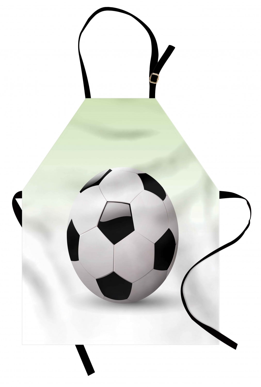 Sports Apron Vector Image of Football Soccer Ball Artwork with Green ...