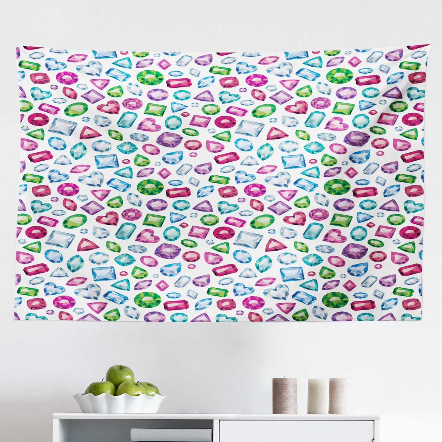 Diamond Tapestry, Disappearing Wild Horse in Digital Polygonal ...