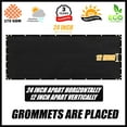 8' X 50' Black Fence Privacy Screen Cover with Heavy Duty Brass ...