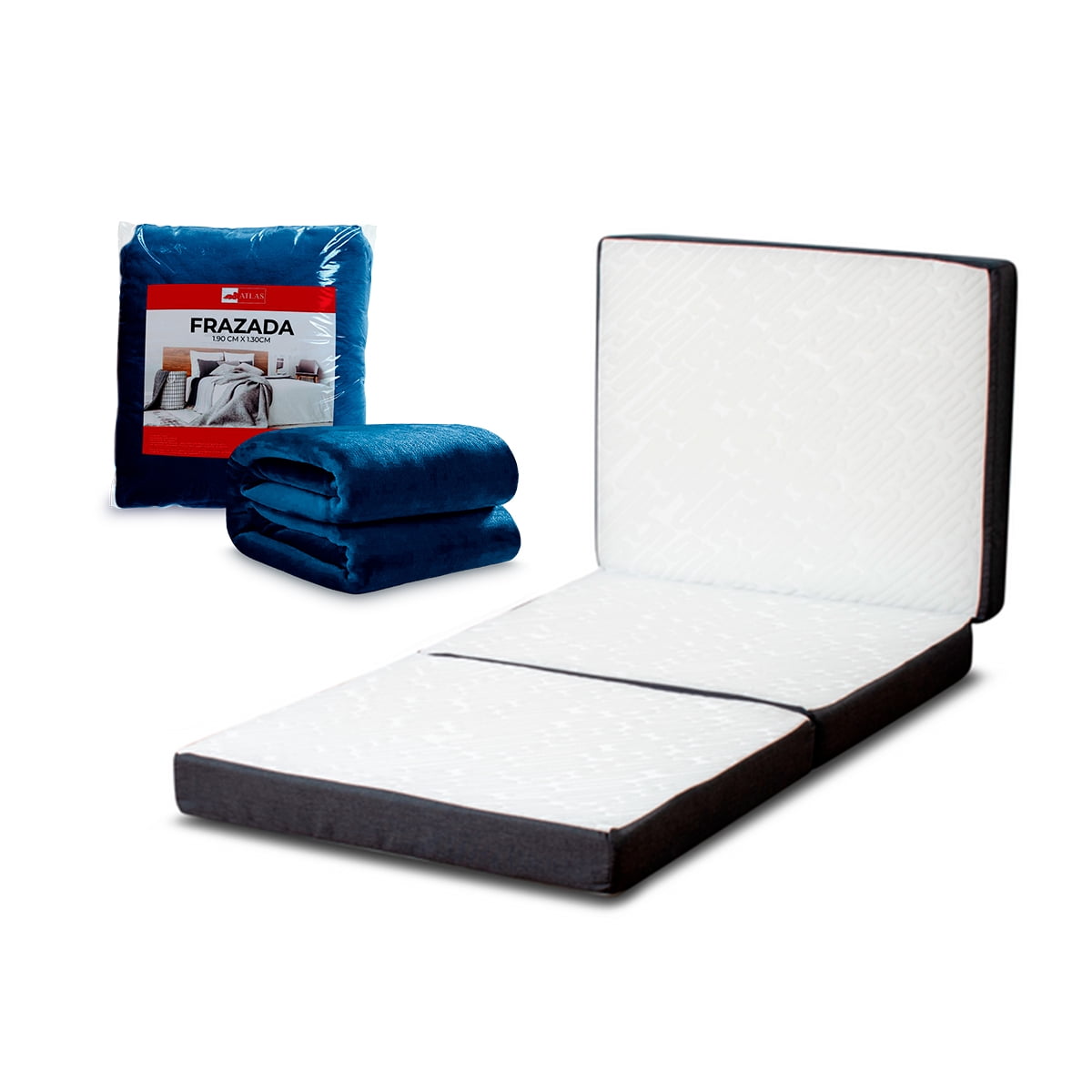 Colchón Individual Plegable más Frazada Atlas Basic | Walmart en línea