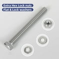 URIJDAS-(12 Sets) 1/4-20 x 2 Hex Head Screw Bolt,Lock Nuts,Flat & Lock ...