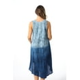 Riviera Sun Ombre Tie Dye Summer Dress with Floral Painted Design (Blue ...
