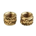 Threaded Insert Self Clinching Nut Brass Internal Thread Knurled Gold ...