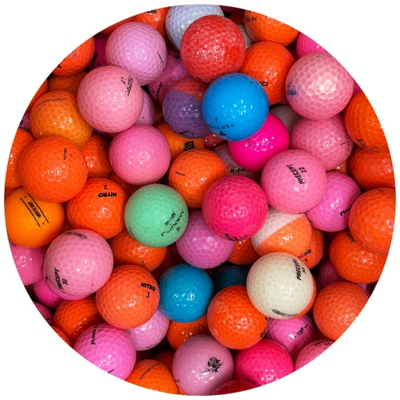 Pre-Owned Color Mixed Recycled Golf Balls, White, 75 Pack, 3A/4A Grade ...