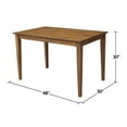 30" x 48" Solid Wood Dining Table in Pecan - Walmart.com