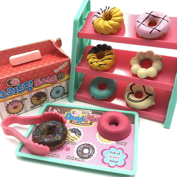 Cheers Simulation Mini Donut Shop Cashier Model Kids Pretend Play ...
