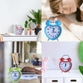 Heart Shape Bell Alarm Clock No Ticking Silent Night Light for Time ...