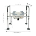 Raised Toilet Seat with Handles, 4-Legged Toilet Safety Rail ...