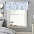 Curtain Valance for Windows, Blue Lattice Abstract Geometric Kitchen ...