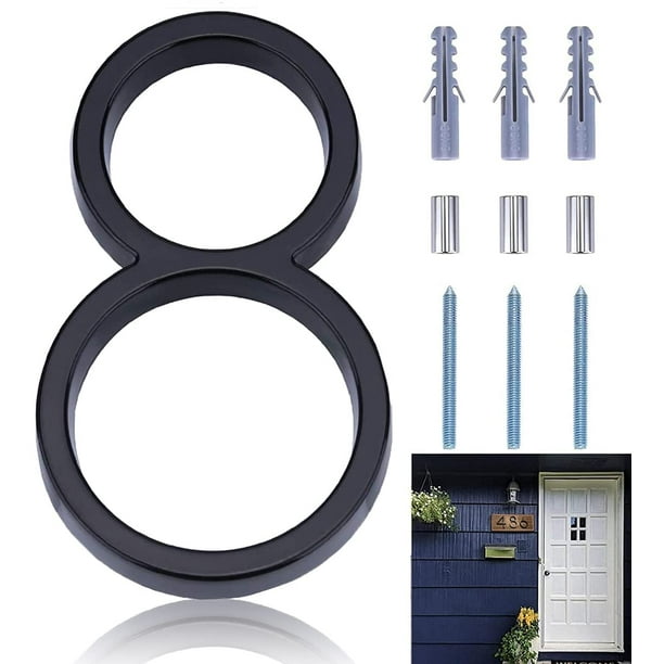 5 Inch Floating House Number Modern House Numbers,Black Zinc Alloy ...