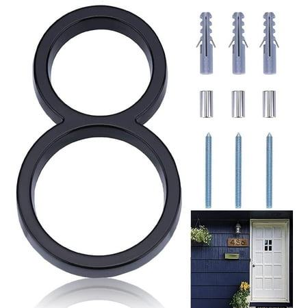 5 Inch Floating House Number Modern House Numbers,Black Zinc Alloy ...