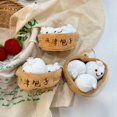 CEORPER Pocket Sized Plush Mantou Key Chain Lovely Asian Snack Themed ...