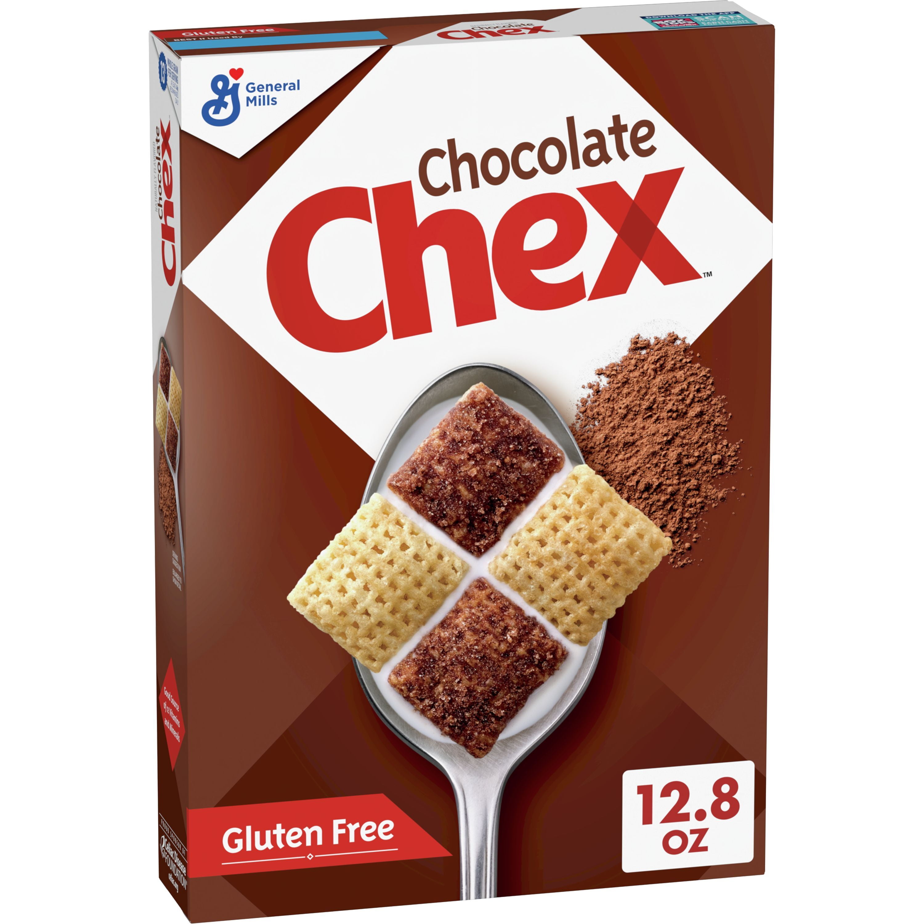 Chocolate Chex Cereal, Gluten Free Breakfast Cereal, Made with Whole ...
