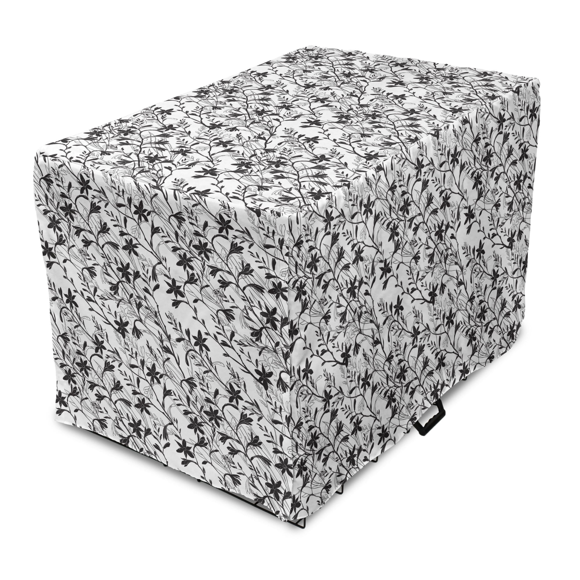 Floral Dog Crate Cover, Blooming Flora Wild Herbs Montbretia ...