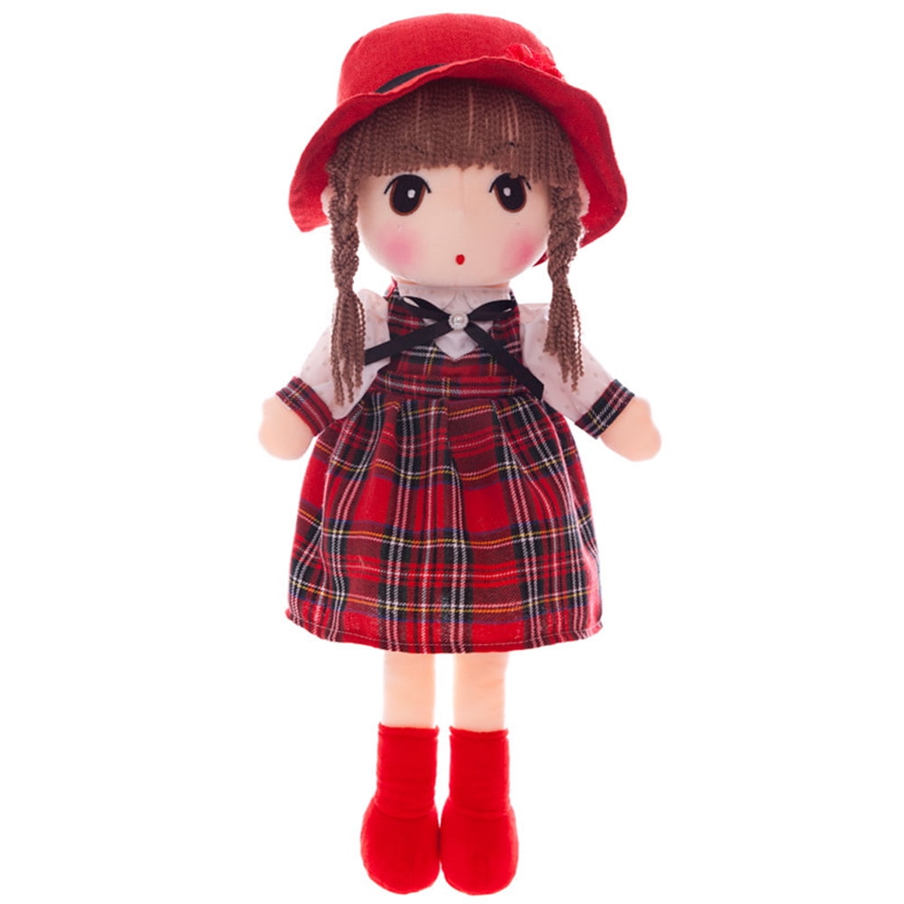 Soft Rag Doll for Girls, 17.7 Inch Baby Girl Rag Doll Plush Toy for ...