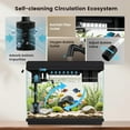 Smart Aquarium - Ultra Clear Glass Fish Tank w/Auto Timer Color Lights ...