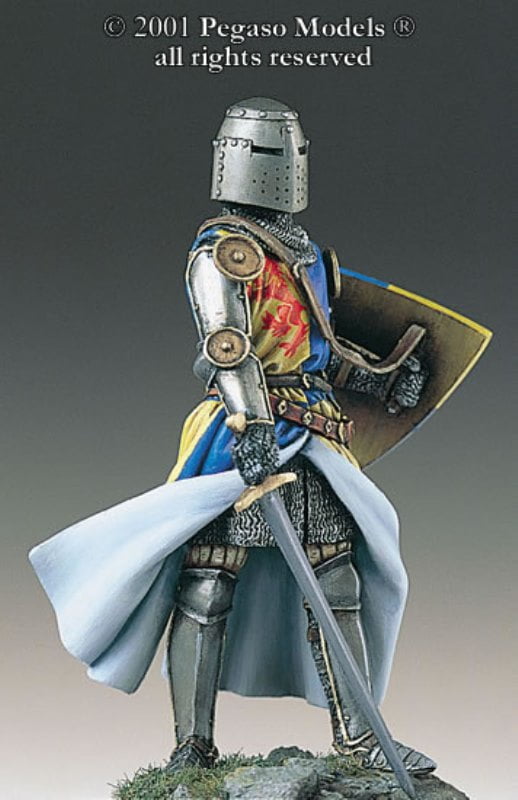 Pegaso Models 54mm English Knight XIV c. White Metal Figure Model Kit ...