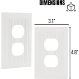 Bates- Classic Beadboard Electrical Receptacle Wall Plate, 4 Pack ...