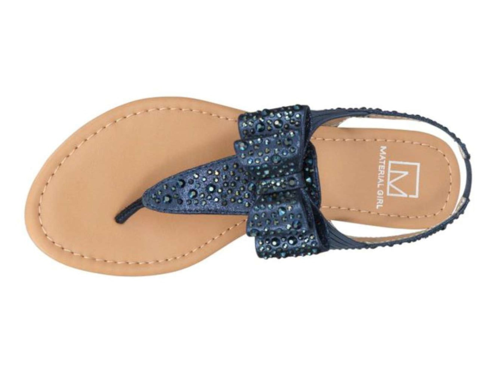 Material Girl Womens Shayleen Open Toe Casual T-Strap Sandals - Walmart.com