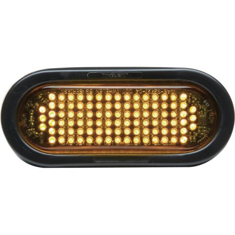 Whelen Engineering Flashing LED Amber Warning Light - 6in.L, Oval ...