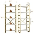 Walsunny 5 Tiers Large Bookshelf, Industrial Modern Book Rack, Tall ...