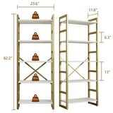 Walsunny 5 Tiers Large Bookshelf, Industrial Modern Book Rack, Tall ...