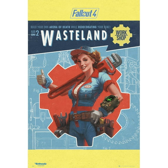 Fallout 4 - Gaming Poster / Print (Magazine Cover - Wasteland) (Size ...