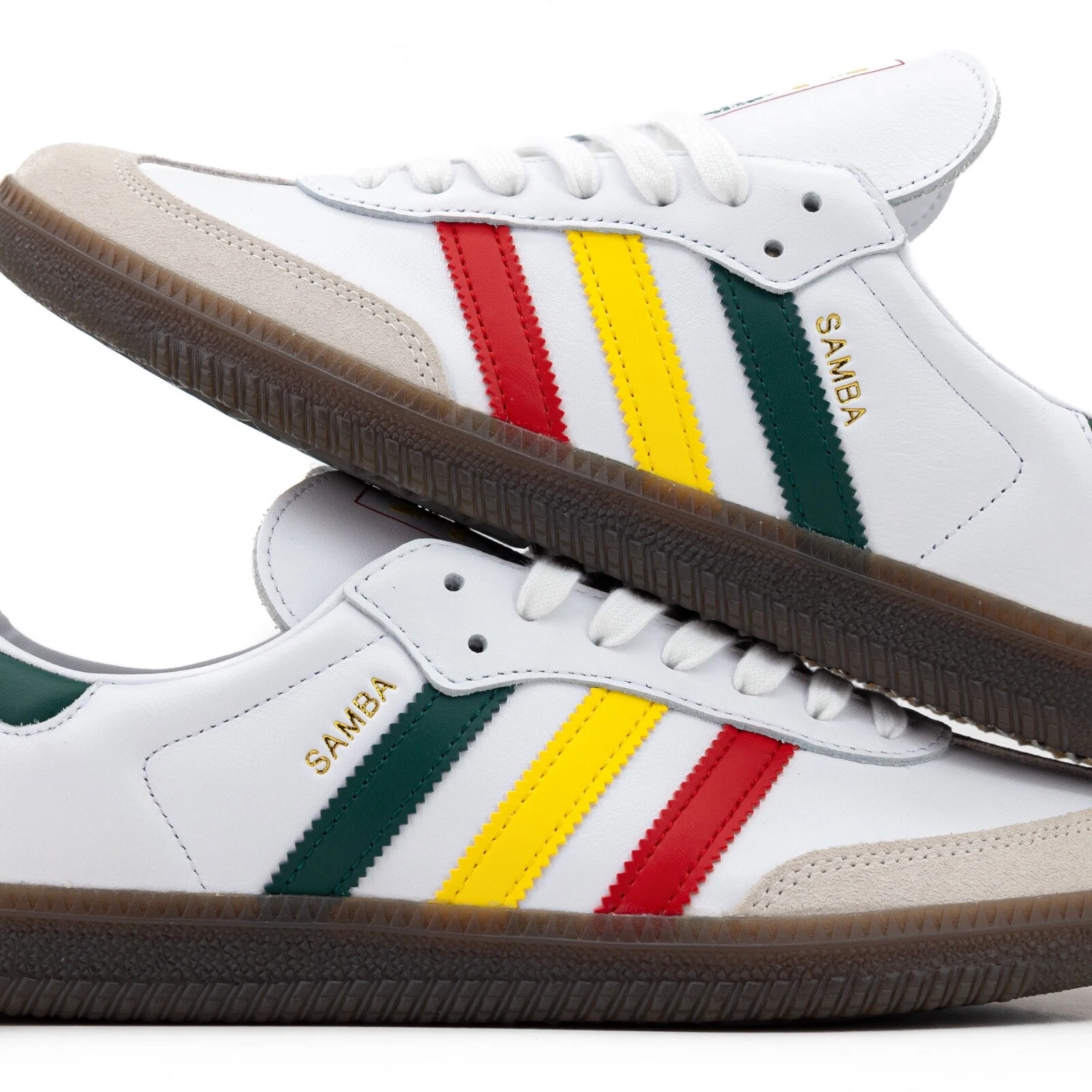 Adi-das Samba OG Sneakers Jamaica One Love Rasta Retro Trainers ...