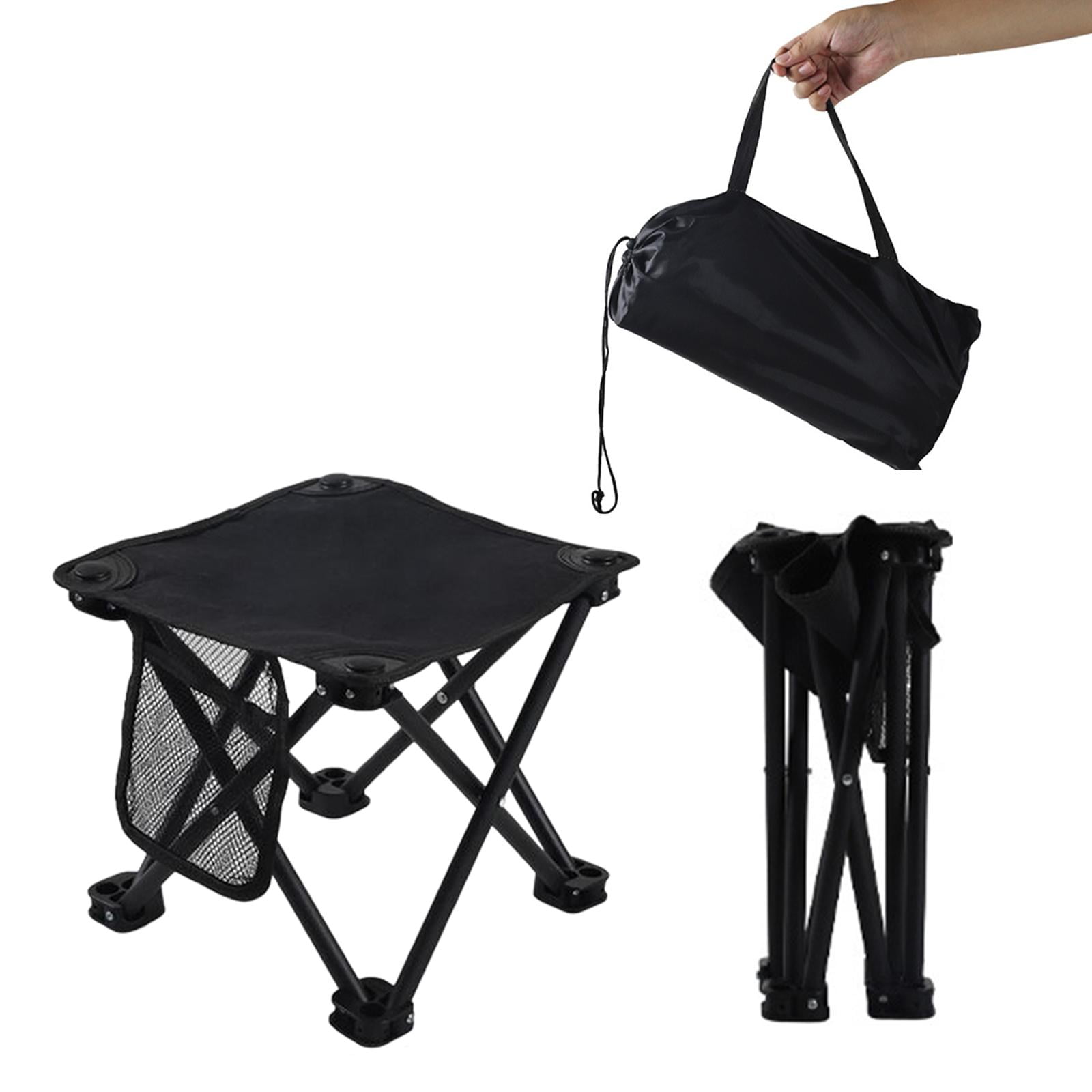 Camping Stool Stainless Steel Anti Slip with Storage Bag with Side Bag ...
