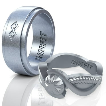 Rinfit Silicone Rings for Women & Men - Couple Sets Rubber Wedding ...