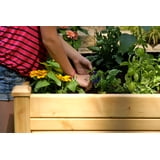Eden Elevated Wooden Outdoor Planter: Large Raised Garden Table with ...