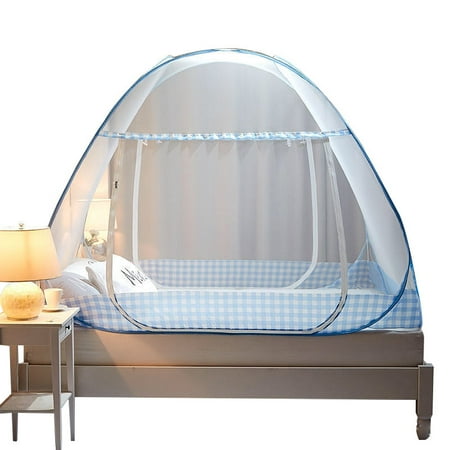 Surrme Folding Mosquito Net for Bed, Portable Double Door Travel ...