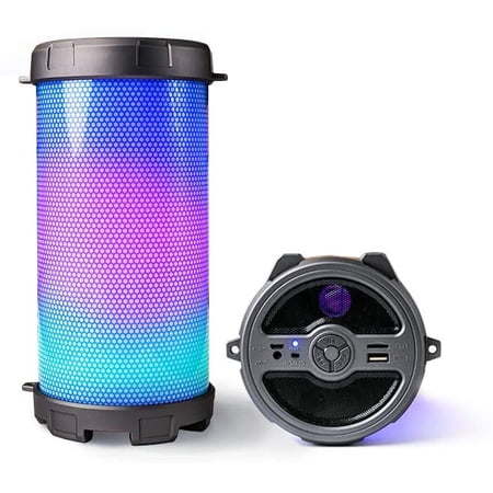 axGear Portable LED Bluetooth Boombox Wireless Speaker, Loud & Clear ...