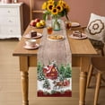 Christmas Tree Table Runner 120 Inches, Santa Claus Reindeer Forest ...