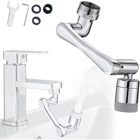 Aerator faucet attachment, 1080° rotatable faucet jet regulator, water ...