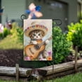 Cat Guitar Garden Flag Double Sided 12 x 18/28 x 40 Inch Yard Flag Home ...