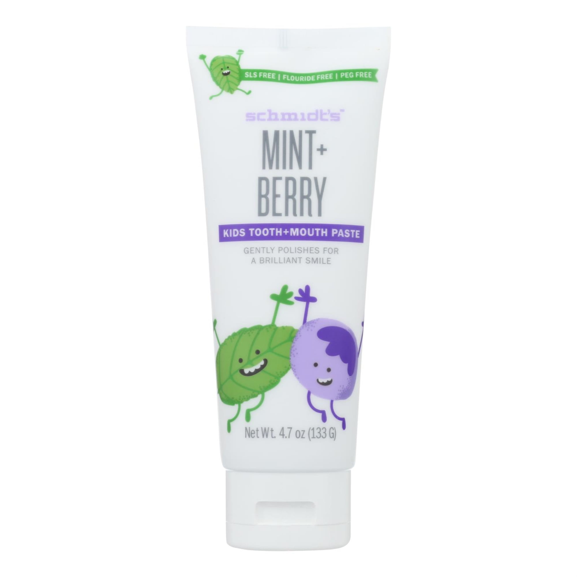 Schmidt's Naturally Flavored Kids Toothpaste Mint + Berry 4.7 OZ ...