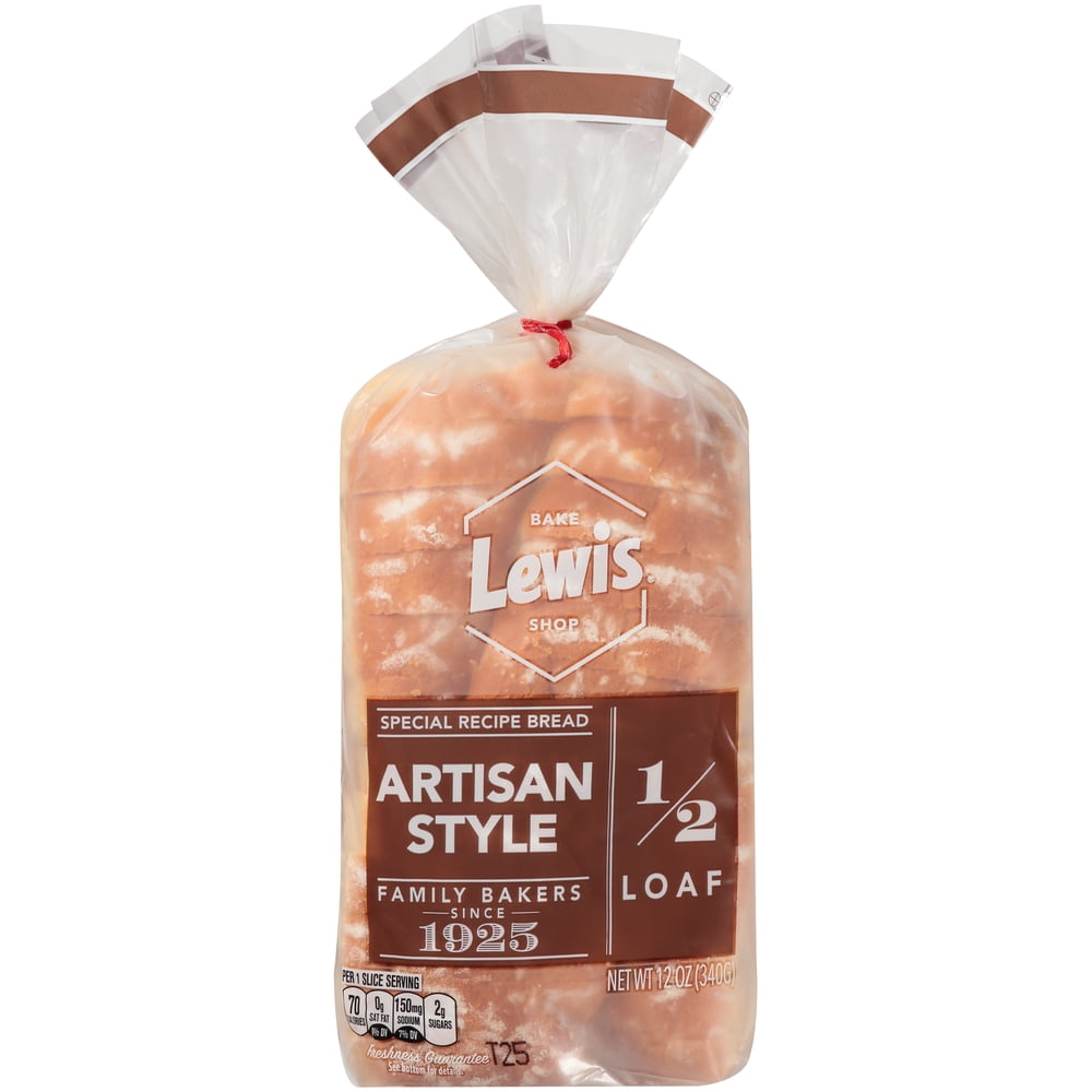 Lewis Bake Shop Artisan Style Half Loaf Bread, 1/2 Loaf, 12 oz ...