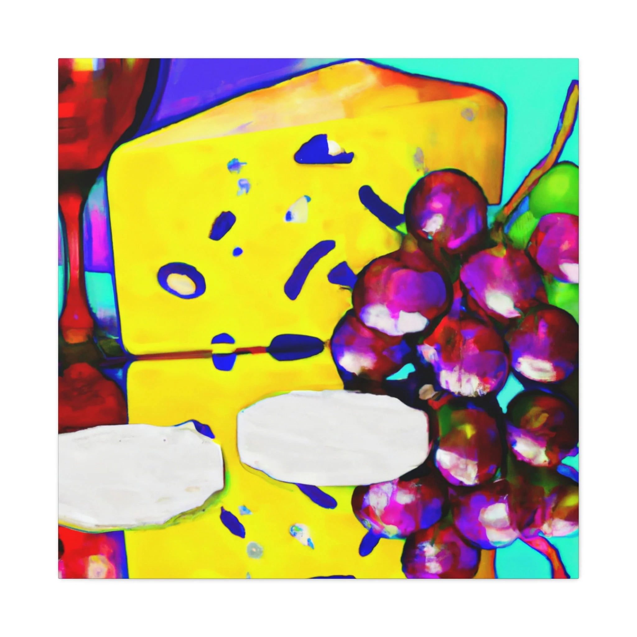 Cheesy Grapes Pop Art - Canvas - Walmart.com