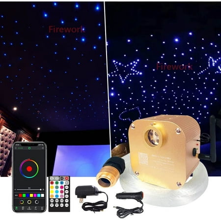 Meteor Twinkle 16W Starlight Headliner kit Bluetooth APP/Remote Music ...