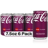 Coca-Cola Cherry Mini Soda Pop Soft Drink, 7.5 fl oz, 6 Pack Cans ...