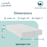 Ergo-Pedic Organic ergoBean Luxe Mini5, Dual-Stage Breathable Crib ...