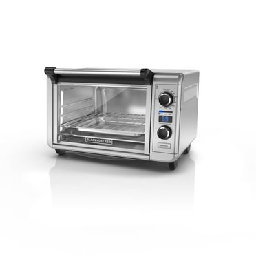 BLACK+DECKER 4-Slice Toaster Oven, Stainless Steel, TO1705SB - Walmart.com