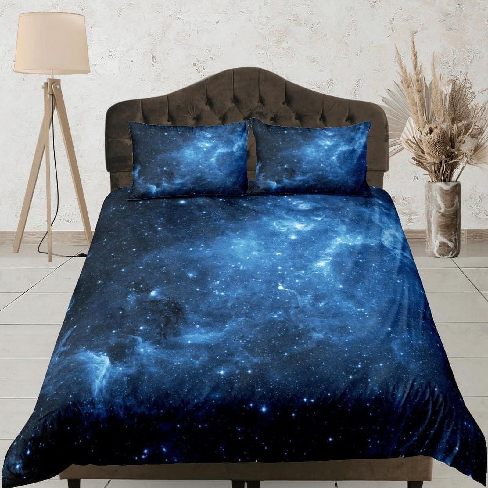 Stars Blue Galaxy Bedding, 3D Outer Space Bed Set Full, Cosmic Duvet ...