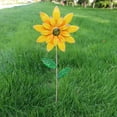 TEPSMF 16" Yellow Metal Flower Wind Sculpture Spinners - Walmart.com