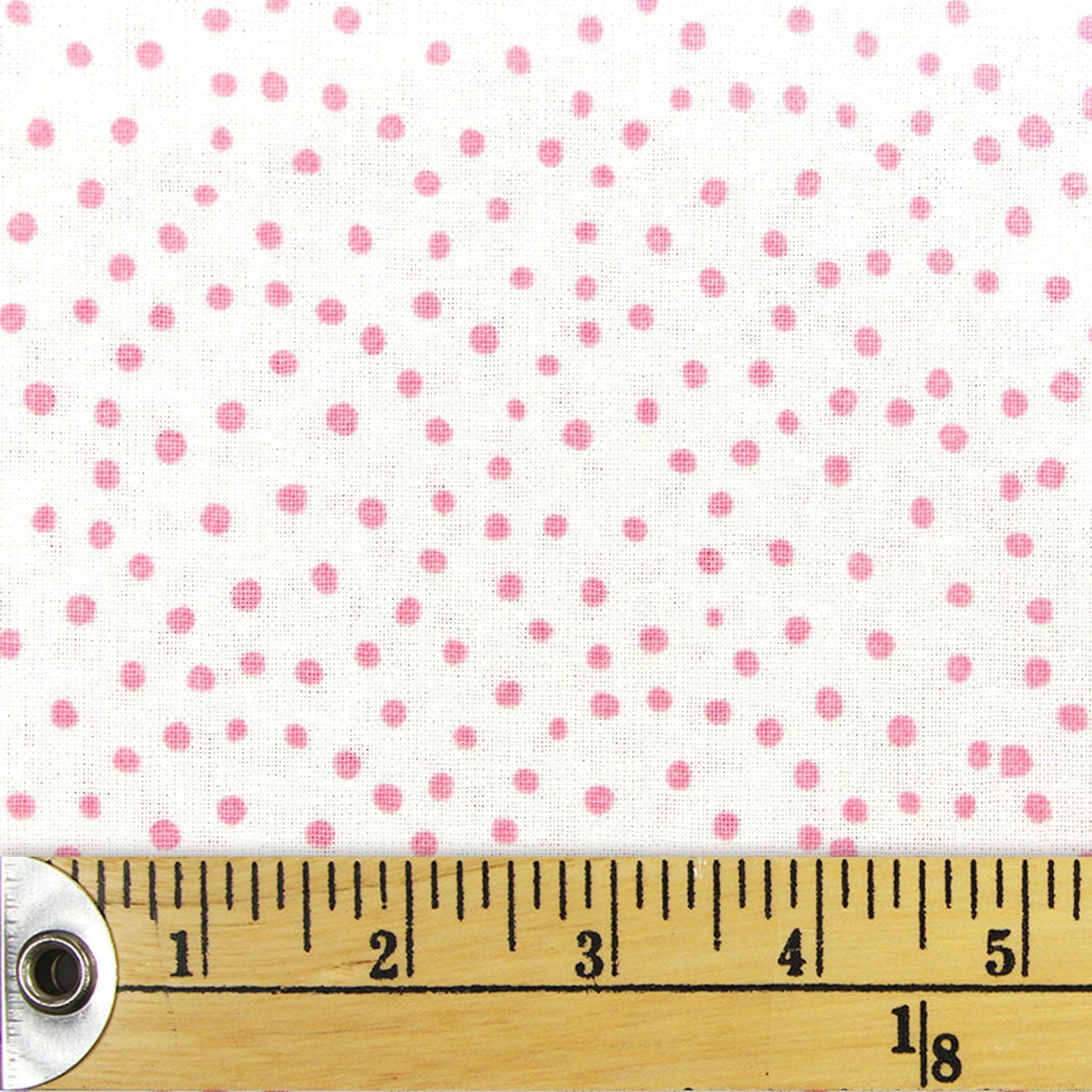 Click here for Fabric Creations White With Pink Polka Dots Fat Qu... prices