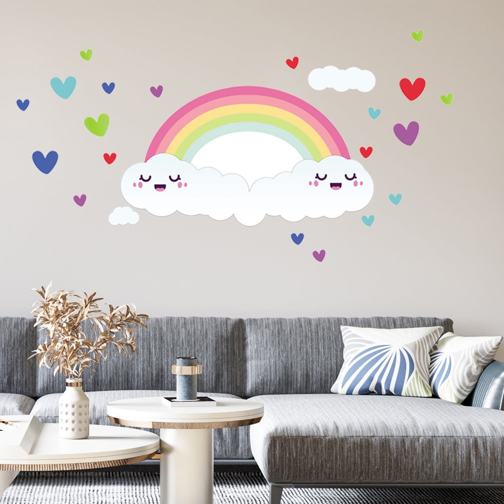 Luminous Rainbow Wall Sticker Glowing Sticker Wall Decal for Kid Girl ...