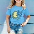 Bjutir Summer Girls Shirts Letter Print Short Sleeve Crew Neck T-Shirts ...
