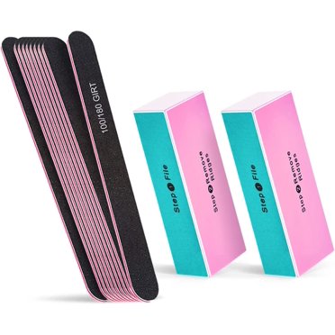 4 IN 1 NAIL BUFFER BLOCK Fine Grit Smooth Polish & Remove Ridges Shine ...